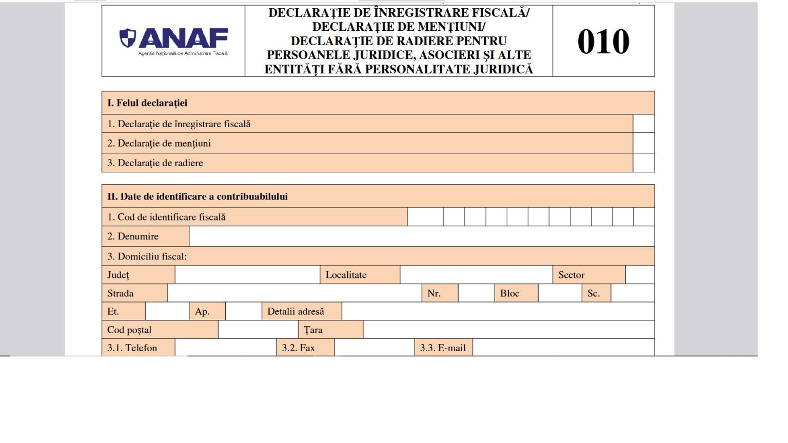 Declarația 010 se poate depune online – Ghid complet