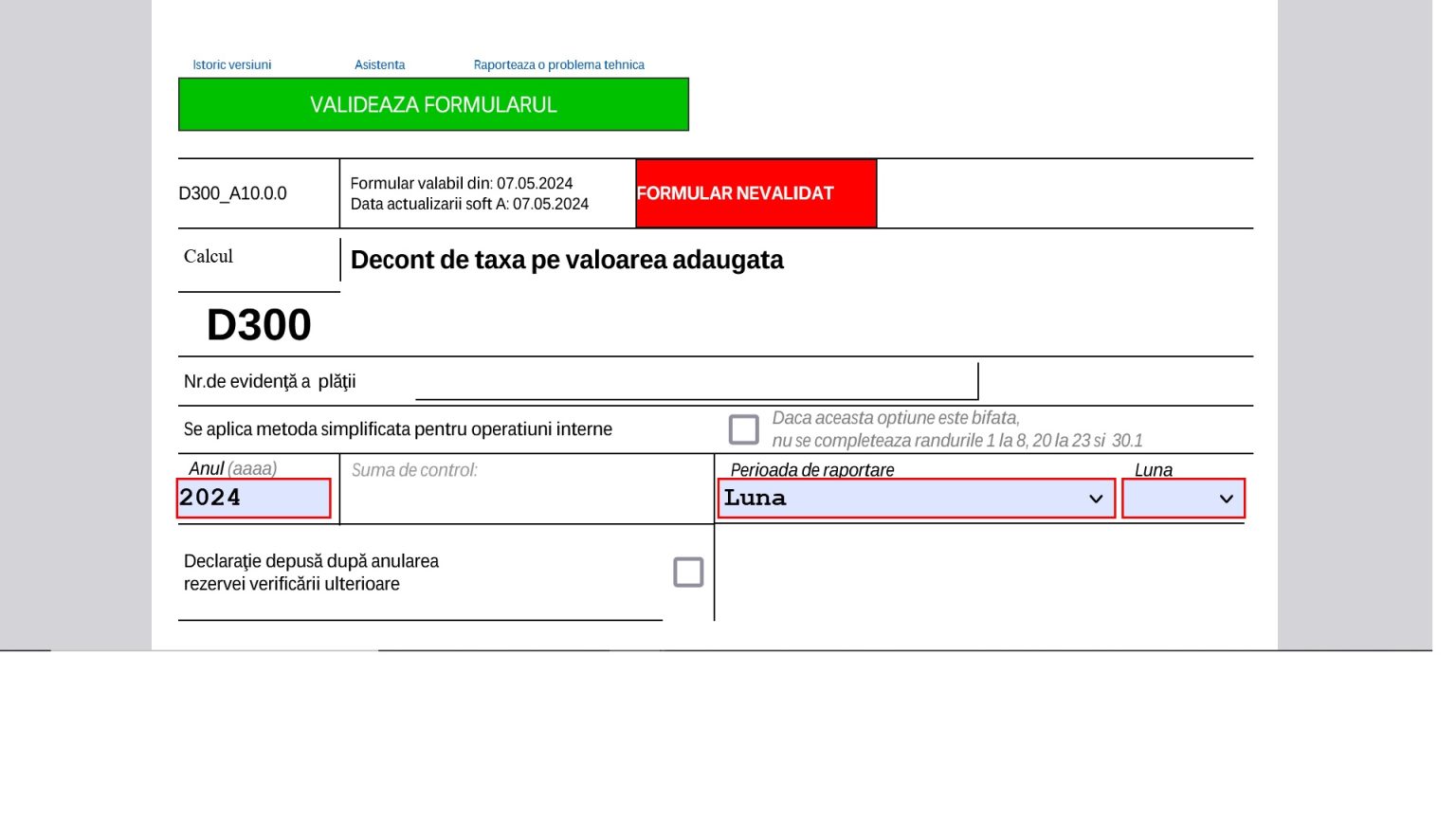Declaratia 300: Ce este, cum se completează și când se depune?